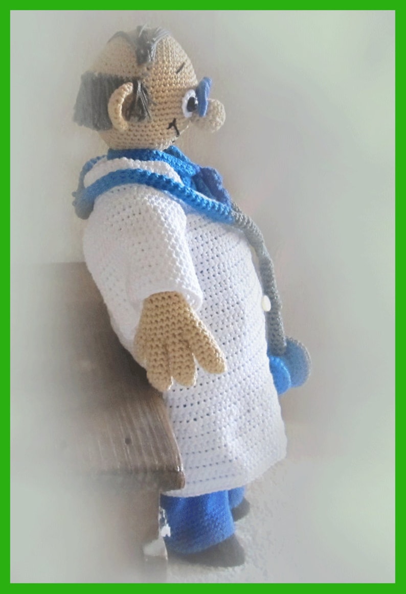 Doctor Bernhard, Amigurumi Doll Crochet Pattern, Crocheted Dolls ...