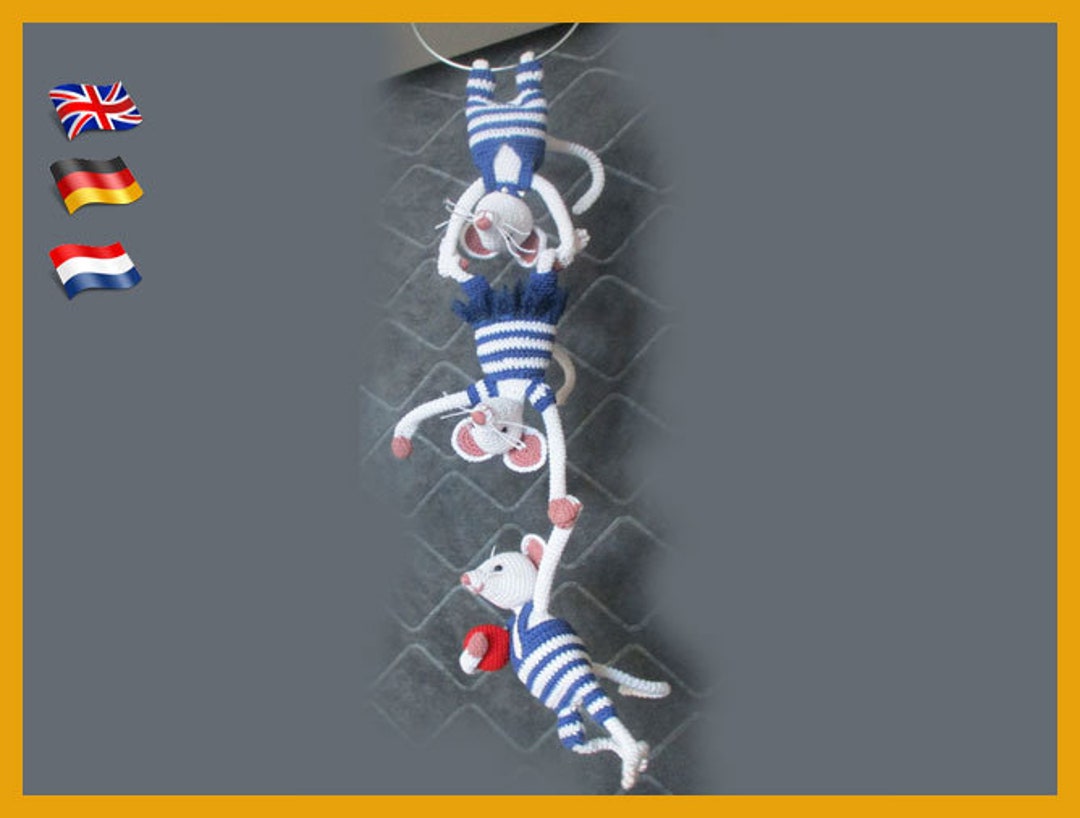 Acrobat Mice, Amigurumi Doll Crochet Pattern, Crochet Doll Pattern ...