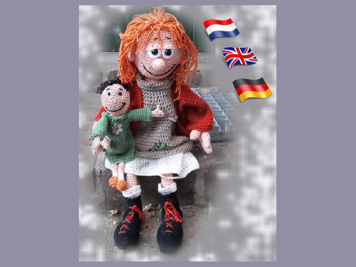 Crochet Pattern Poor Anna, Amigurumi Doll Crochet Pattern, Crocheted ...