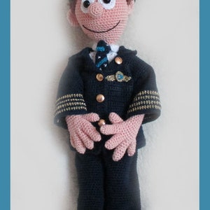 Pilot Pieter, Amigurumi Doll Crochet Pattern, Crochet Doll Pattern ...