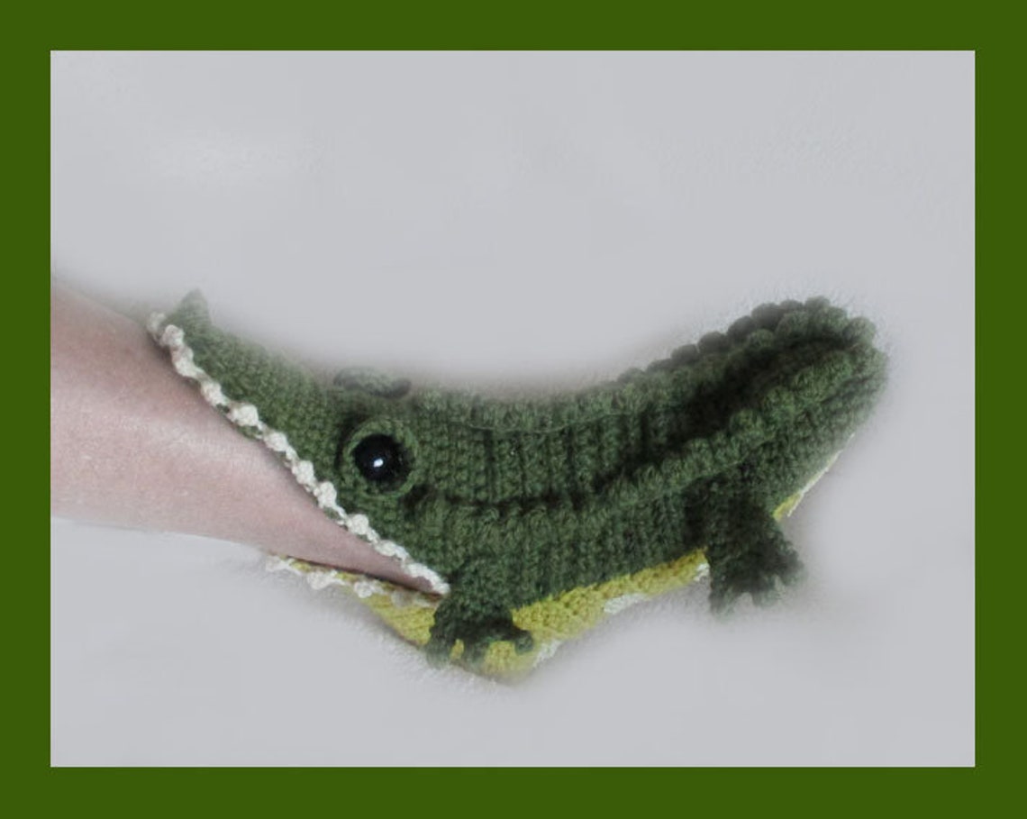 Crocodile Slippers for Adults, PDF, Instant Download - Etsy