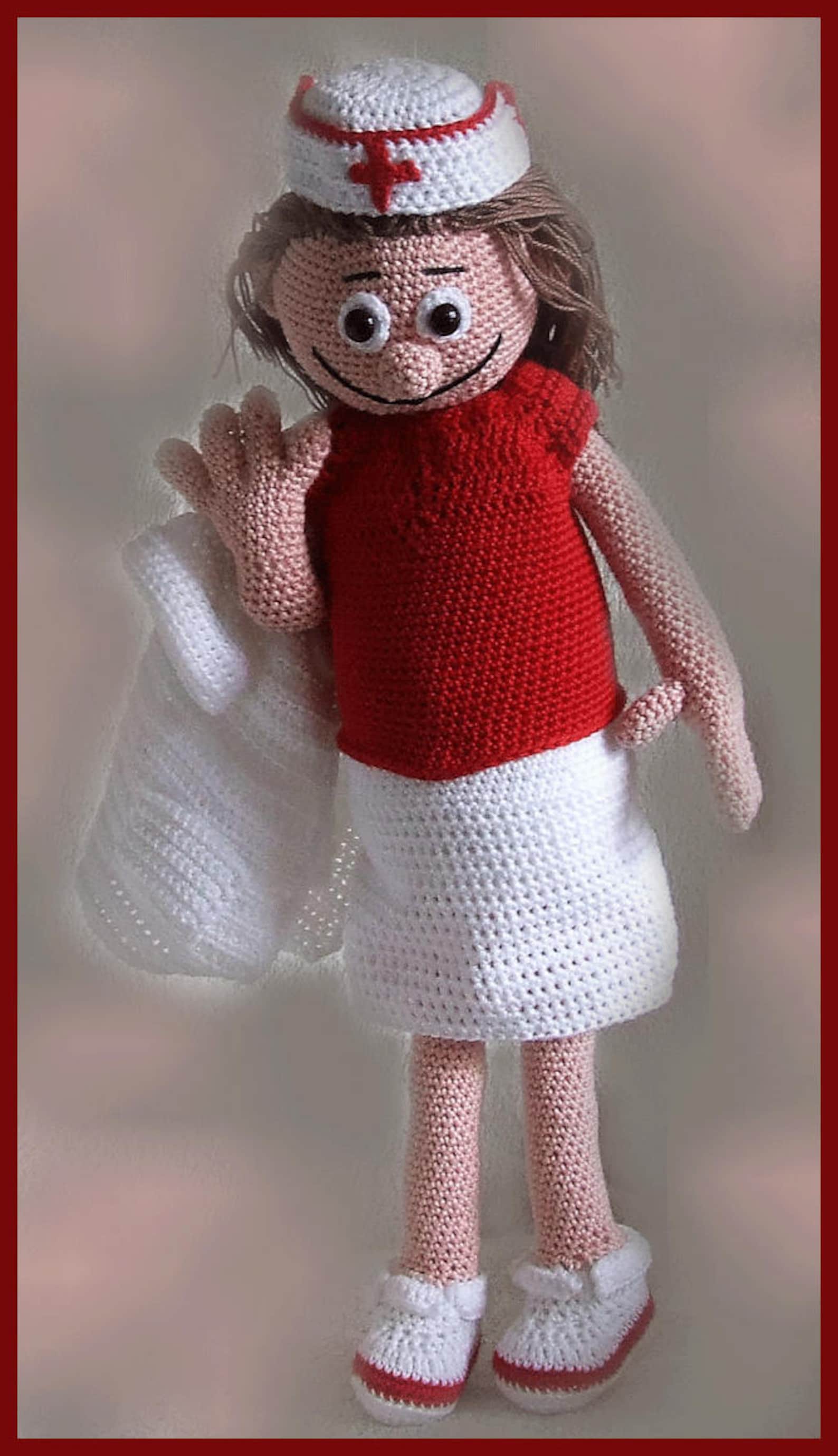 Nurse Ursula, Amigurumi Doll Crochet Pattern, Crocheted Dolls Pattern ...