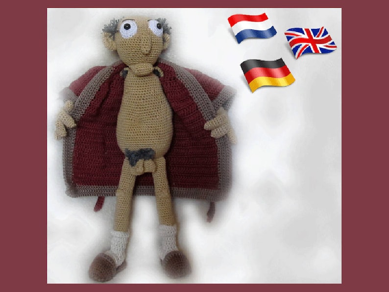 Dirty Old Man Gramps Amigurumi Doll Crochet Pattern - Etsy