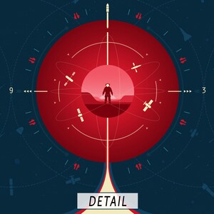 NASA / JPL Deep Space Atomic Clock Poster Series | Etsy