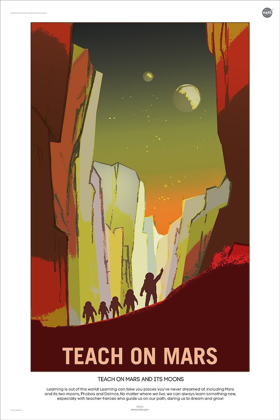Teach on Mars MARS Recruitment Poster - Etsy