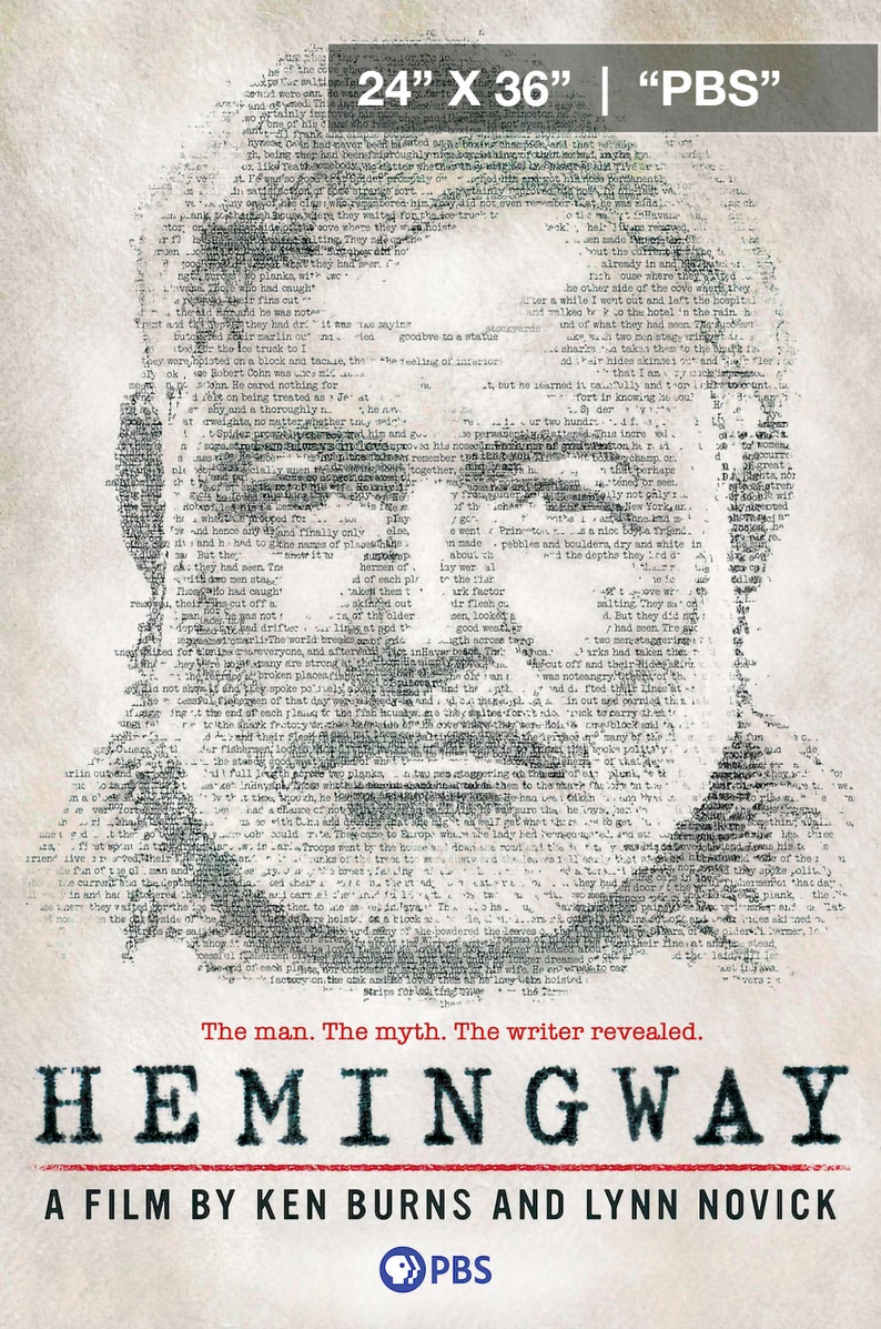 Ernest Hemingway - PBS Documentary Poster - Etsy