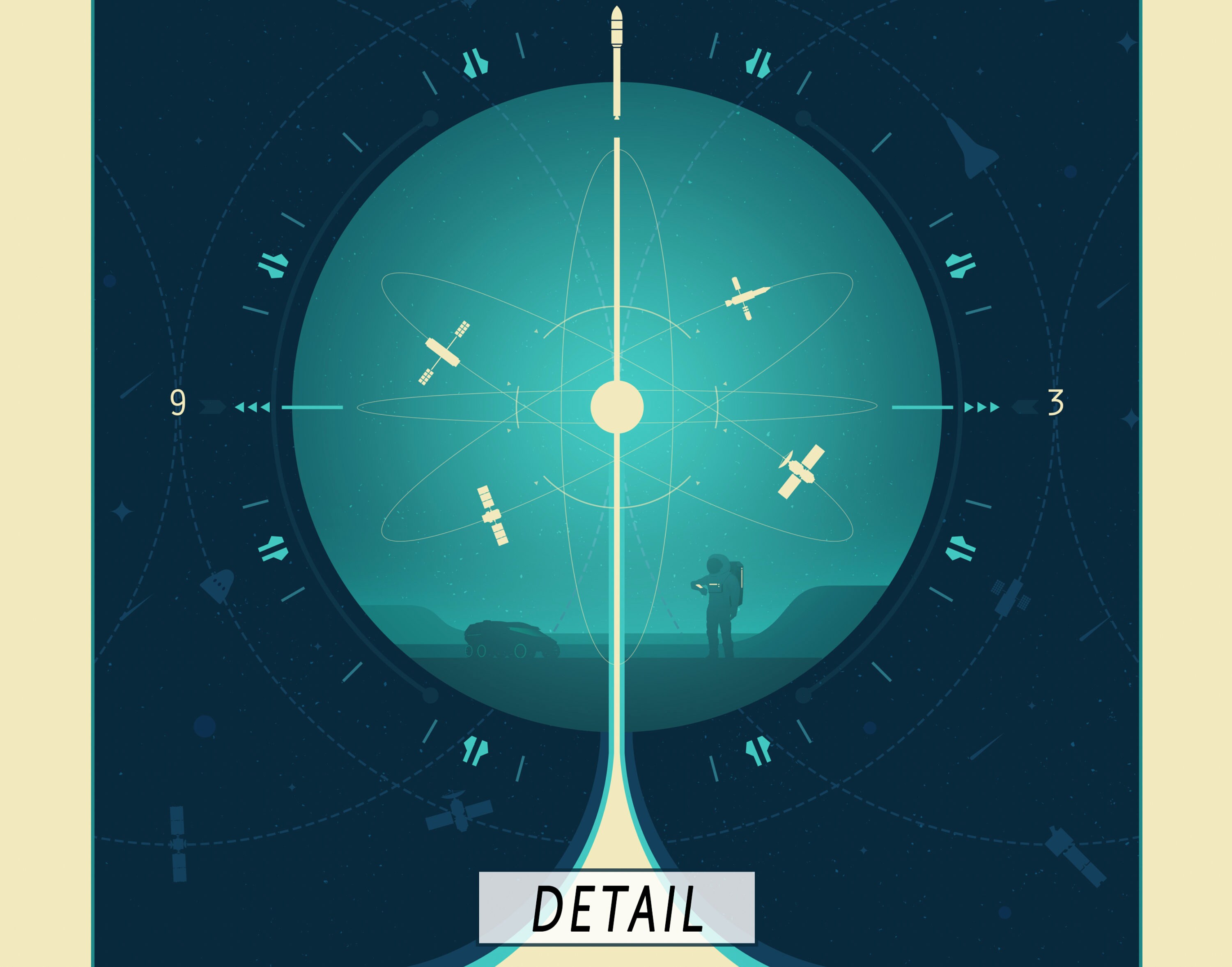 NASA / JPL Deep Space Atomic Clock Poster Series | Etsy