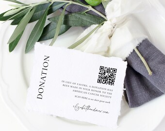 Qr Code Donation Template - Etsy