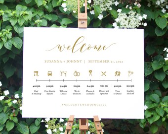 Wedding Timeline Calligraphy - Etsy