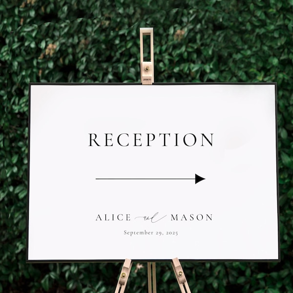 Reception Sign - Etsy