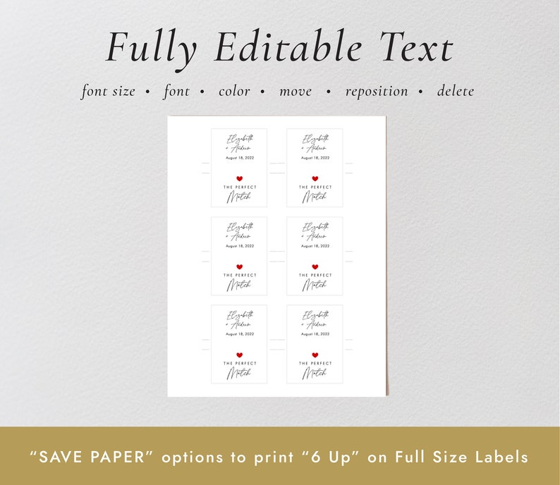 The Perfect Match Love Heart Template, the Perfect Match Printable ...