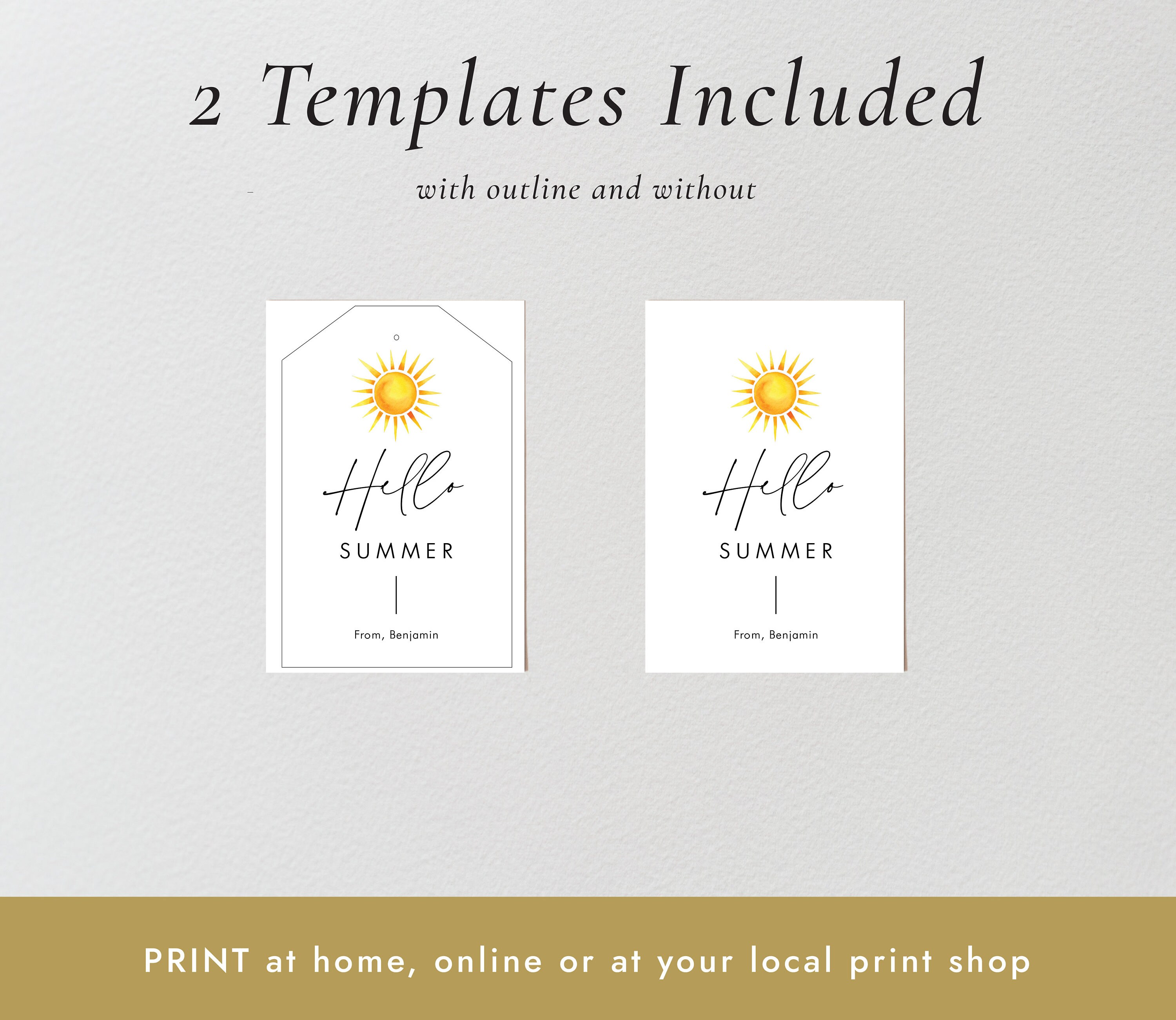 Hello Summer Gift Tags End of School Favor Tag Sunshine Gift - Etsy