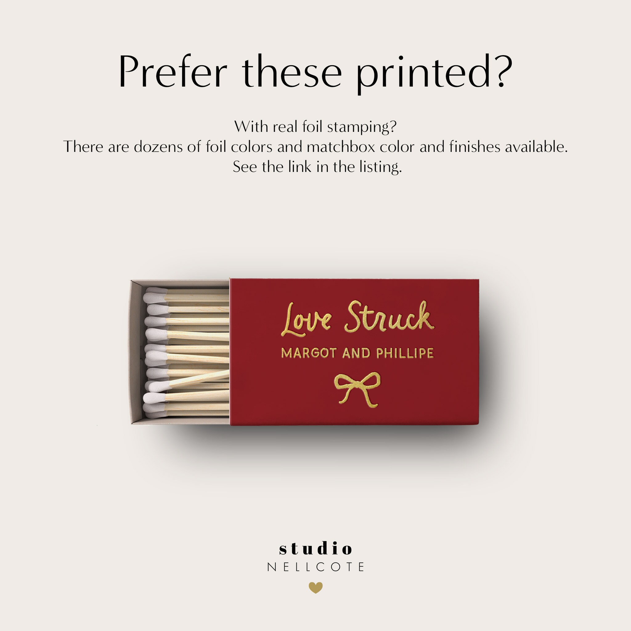 Whimsical Bow Matchbox Template, Love Struck Matchbox Wedding Favor ...