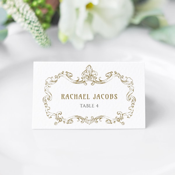 Gold Place Card - Etsy