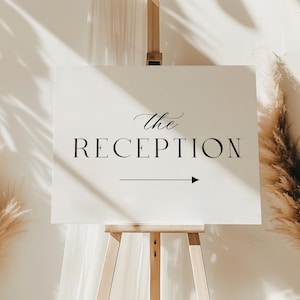 Reception This Way Sign, Wedding Reception Printable, Directions Sign ...