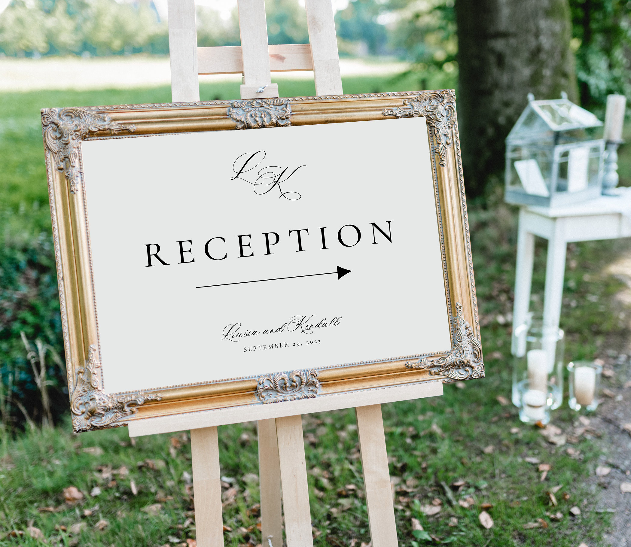Reception This Way Sign Calligraphy Monogram Wedding - Etsy Hong Kong