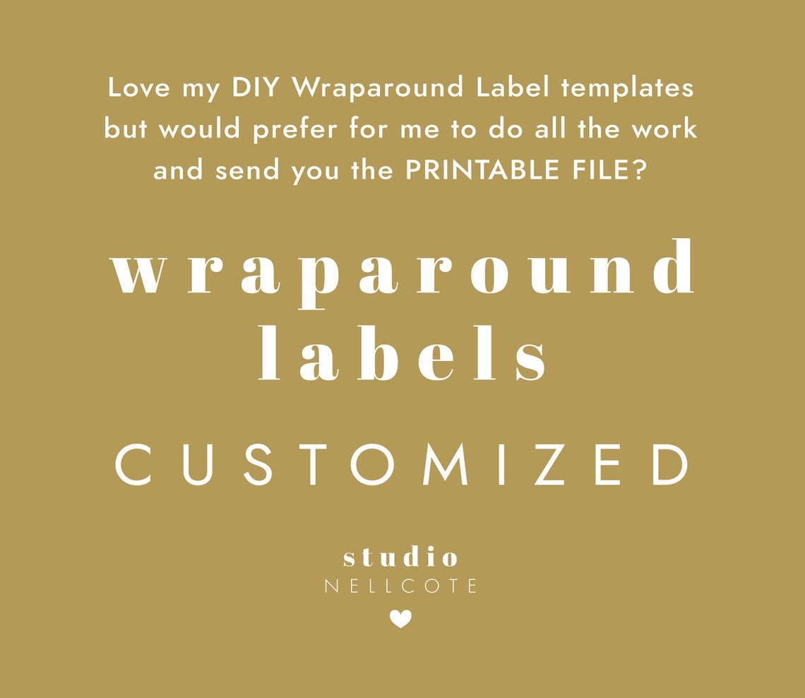 WRAPAROUND LABELS Customized I Do All the Work Wraparound - Etsy