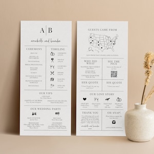 Fun Infographic Wedding Program, Wedding Schedule, Wedding Icons, Order ...