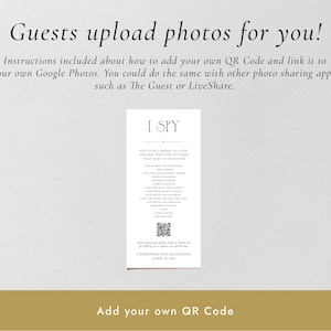 Luxury Vintage I Spy With QR Code, Guest Photo Sharing, Wedding Game ...