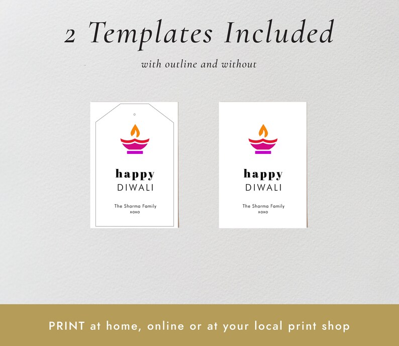Buy Diwali Gift Tags, Editable Deepawali Gift Tags, Indian Festival of ...