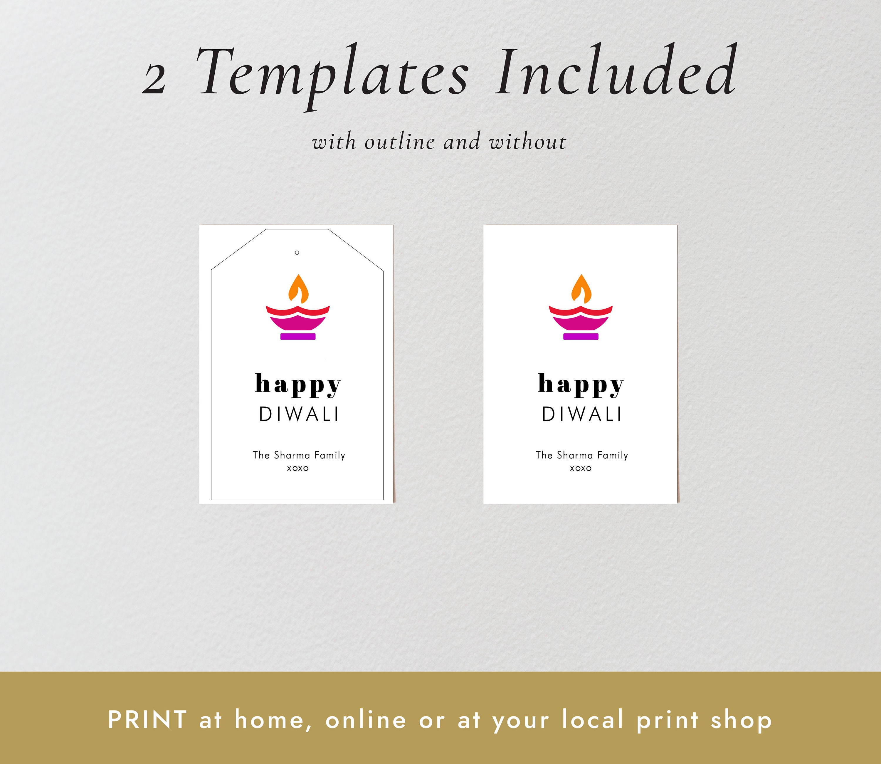 Buy Diwali Gift Tags, Editable Deepawali Gift Tags, Indian Festival of ...