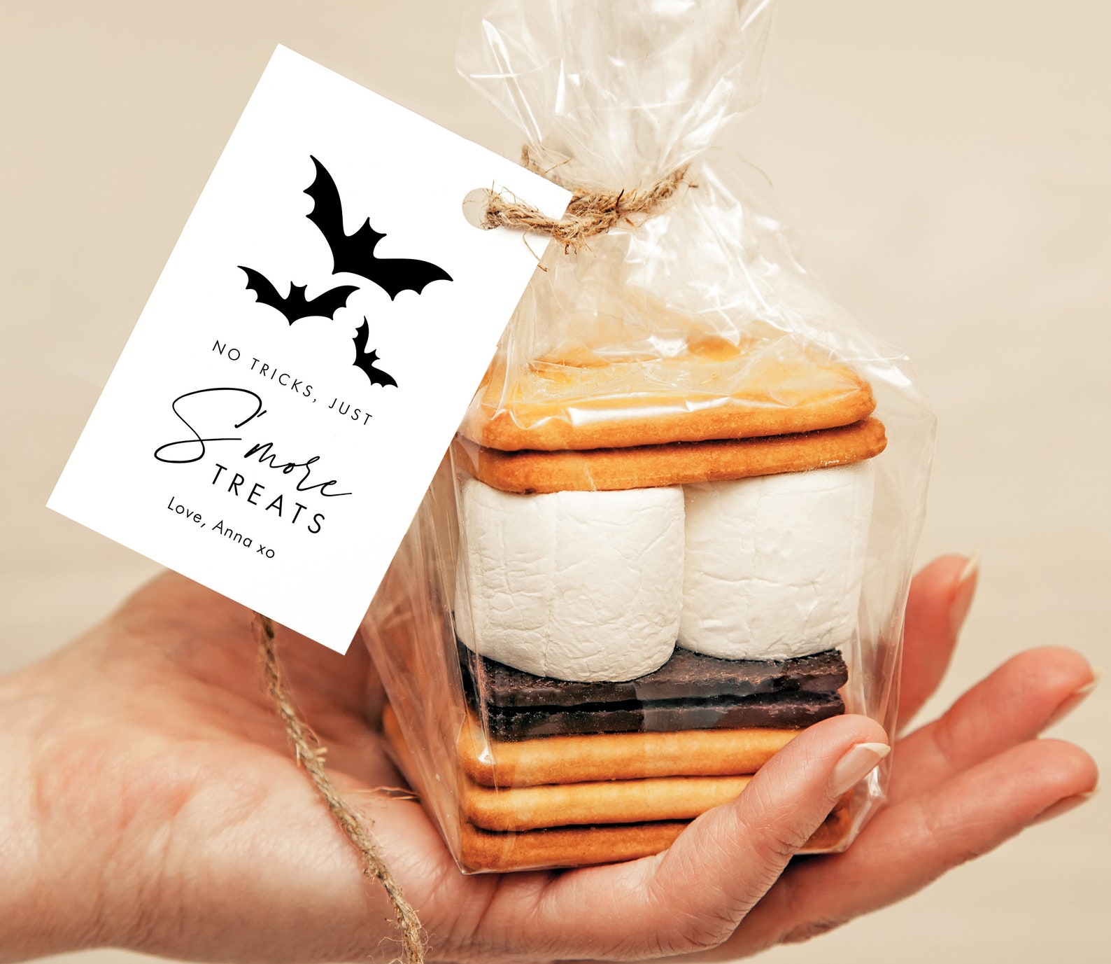 Scary Bats Smore's Halloween Gift Tags, Halloween Label, Printable ...