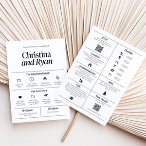 Fun Infographic Wedding Invitation, Unique All in One Invite With Icons ...