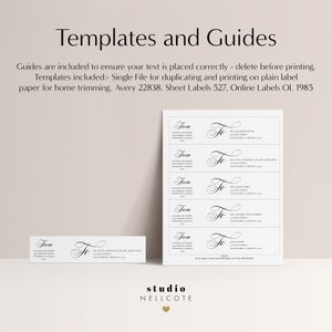 Calligraphy Wrap Around Envelope Label Template, Classic Wrap Around ...