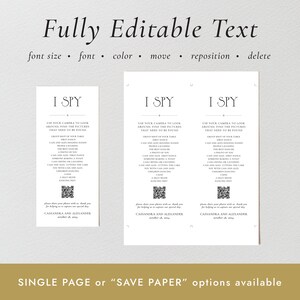 Luxury Vintage I Spy With QR Code, Guest Photo Sharing, Wedding Game ...