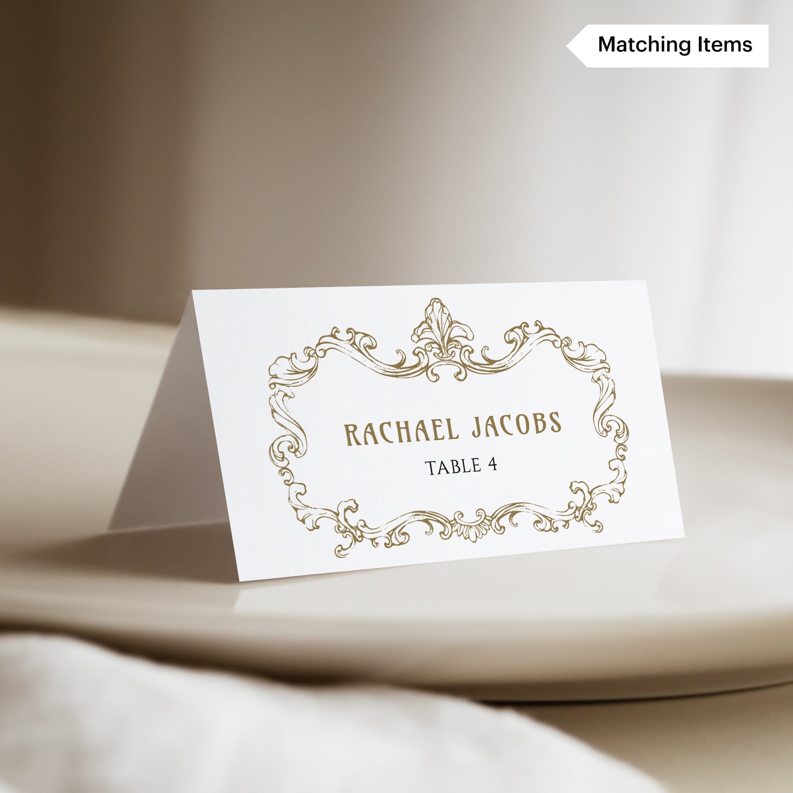 Gold Wedding Ceremony Program, Baroque Folded Handwritten Program ...