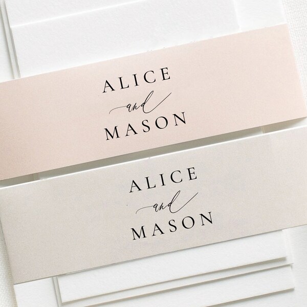 Belly Band for Wedding Invitations - Etsy