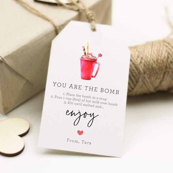 Hot Cocoa Bomb Tag - Etsy