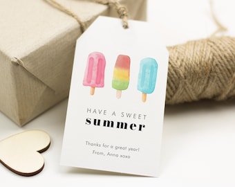 Popsicle Gift Tag - Etsy