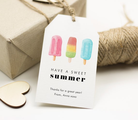 Have a Sweet Summer Gift Tags End of School Favor Tag - Etsy