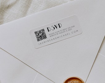 Transparent Qr Code Rsvp Sticker - Etsy