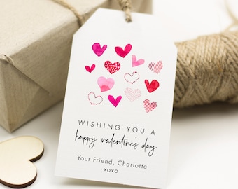 Hearts Gift Tags Set Perfect for Valentine's Day or - Etsy