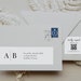 Modern Initials QR Code Wraparound Envelope Label Template, Monogram ...