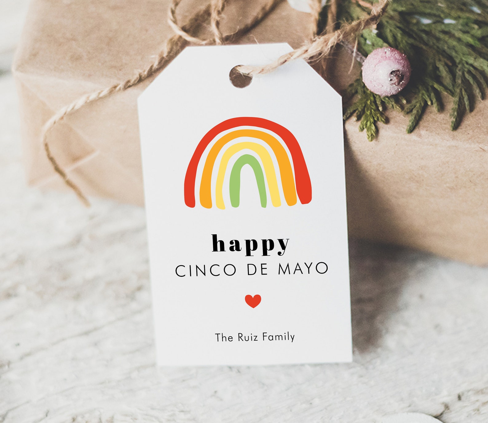 Rainbow Cinco de Mayo Gift Tag Cinco de Mayo Favor Tags | Etsy