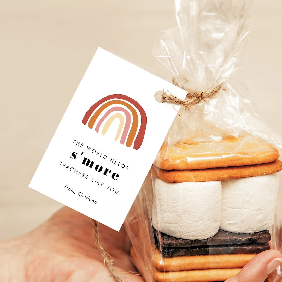 Modern Rainbow S'mores Gift Tag, the World Needs S'more Teachers Like ...