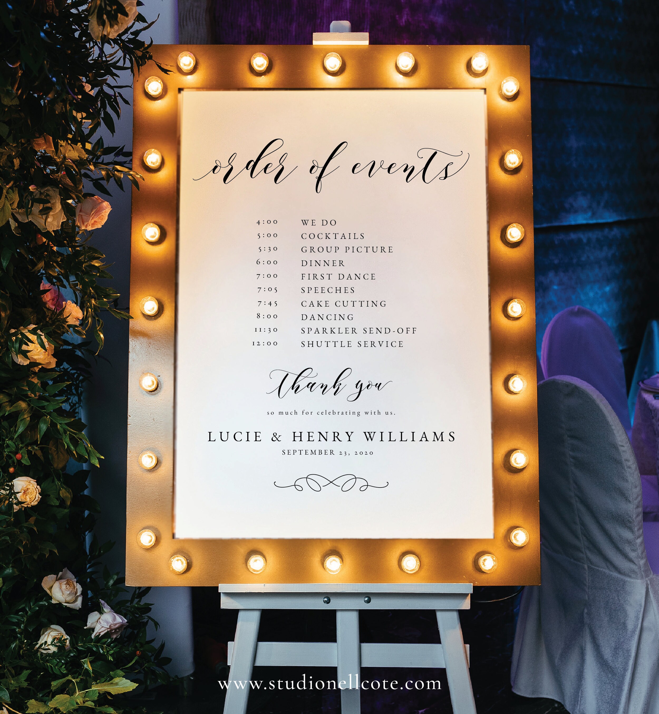 Order of Events Sign-Wedding Timeline-Wedding | Etsy