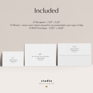 Classic Manhatten Wedding Envelope Template, Timeless Elegant ...