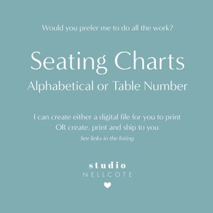 Alphabetical Seating Chart Template, Ultra Minimalist Seating ...