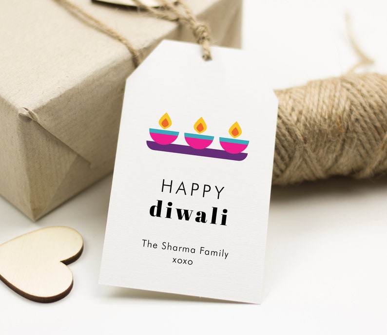 Printable Diwali Gift Tags Deepawali Gift Tags Indian - Etsy