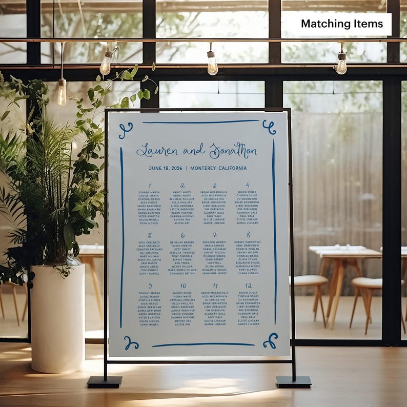 Hand Drawn Wedding Menu, Curly Scribble Frame Template, Wavy Quirky ...