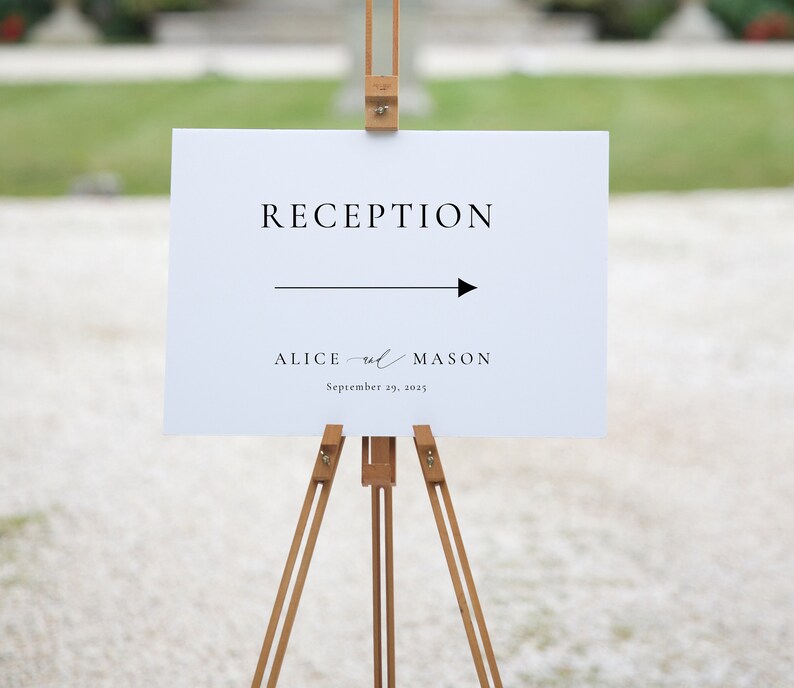 Reception This Way Sign Wedding Reception Printable - Etsy