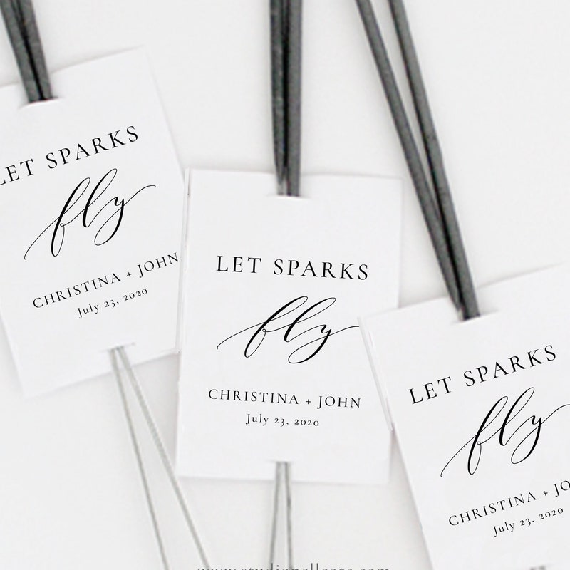 Wedding Sparkler Tag - Etsy