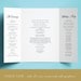 Gatefold Wedding Program Template, Double Fold Program Template, Gate ...