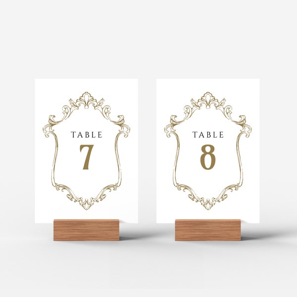 Framed Table Numbers - Etsy