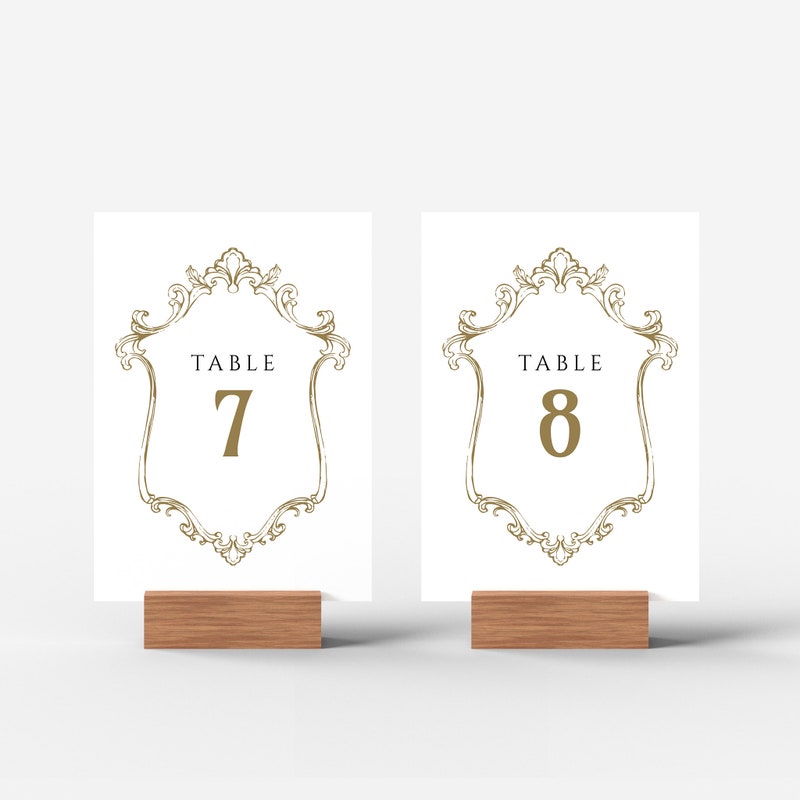 Framed Table Numbers - Etsy