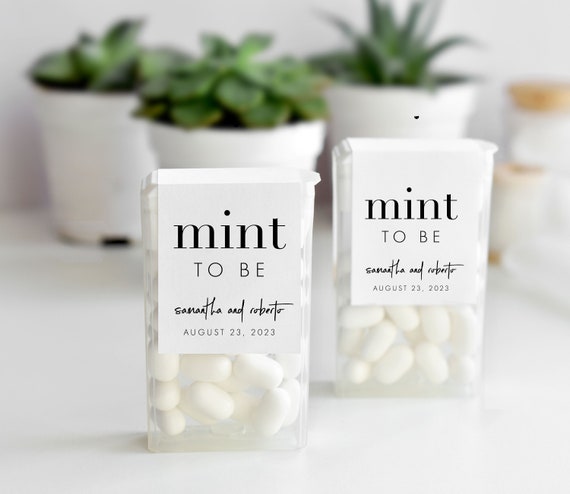 Template Wedding Favor Mint To Be Custom Mint To Be Wedding Thank You